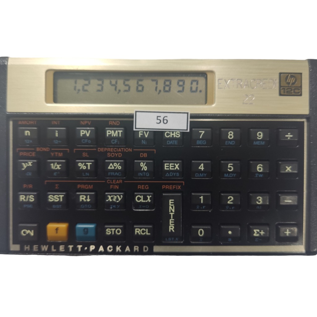 Calculadora Financeira Hp 12c Gold Português Modelo 56 | Shopee Brasil