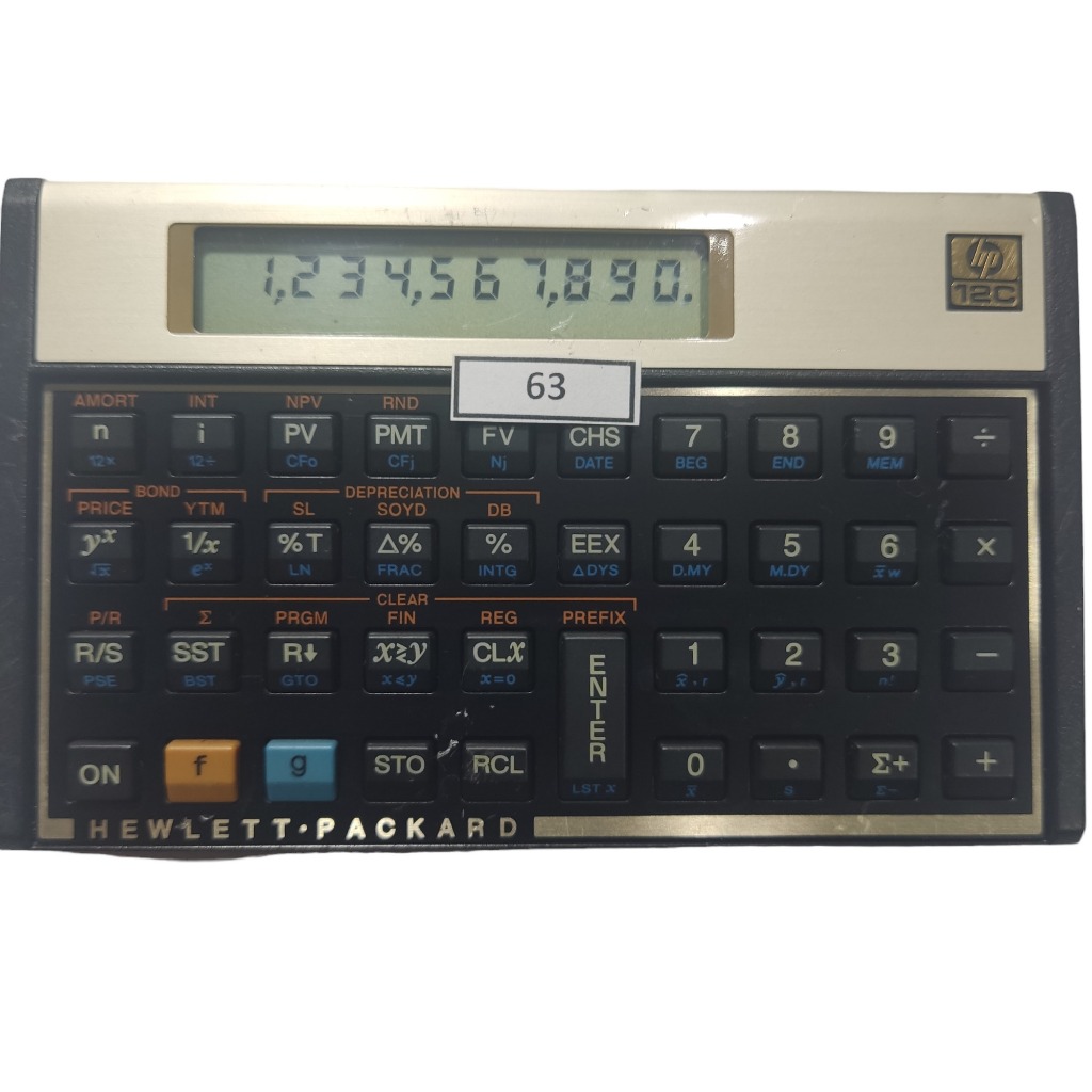 Calculadora Financeira Hp 12c Gold Português Modelo 63 | Shopee Brasil