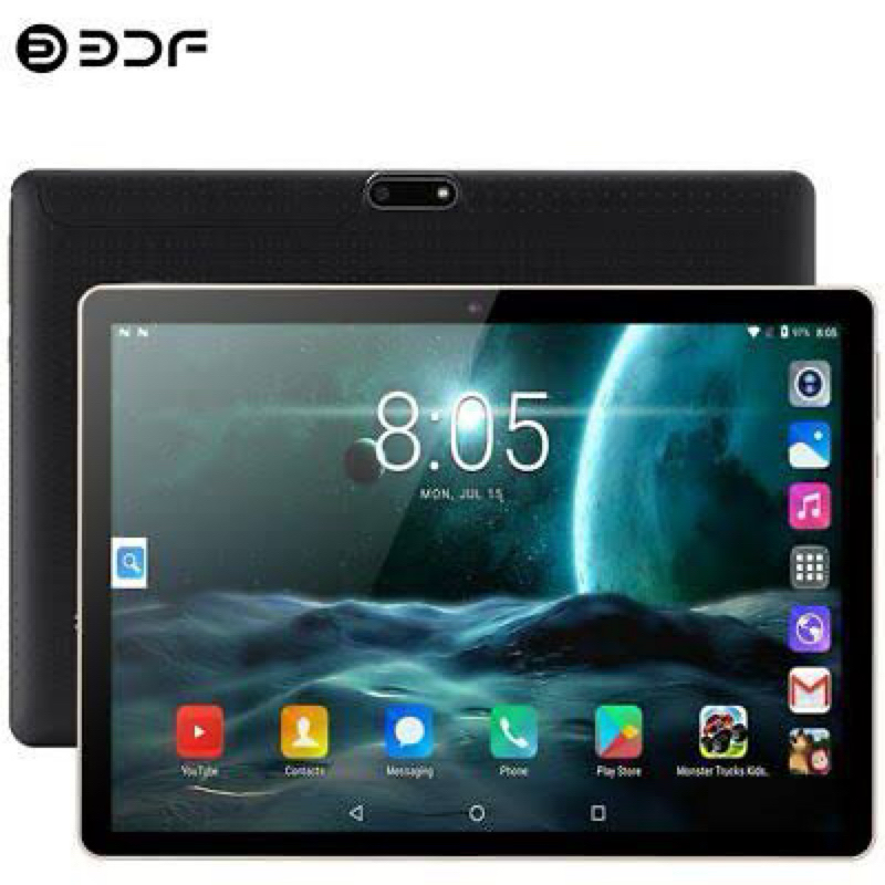 Tablet Dual SIM BDF, 10,1 " Preto Android 11, Bluetooth, Wi-Fi 4GB ...