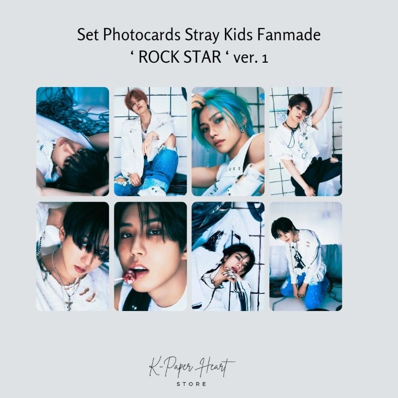 Set Photocards Stray Kids album ' Rock Star ' (FANMADE) | Shopee Brasil