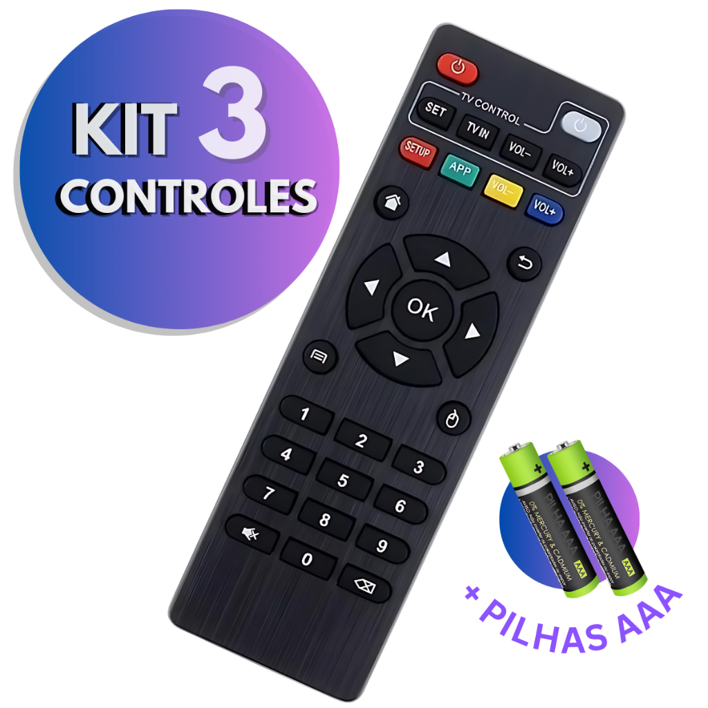 Controle Remoto TV Box 4K MXQ Pro Smart Compatível Com H96 V88, Z28 ...