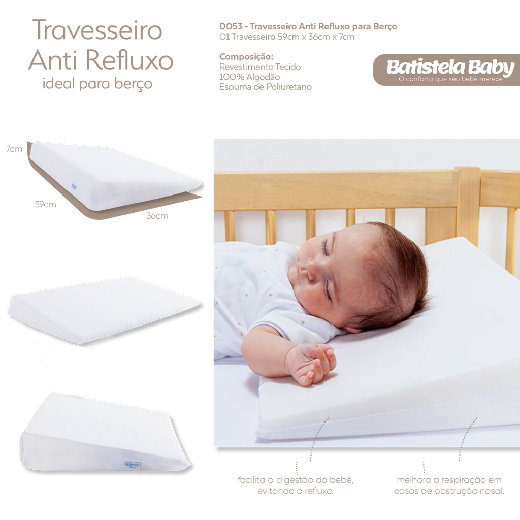 Travesseiro Anti Refluxo Rampa para Berço | Shopee Brasil