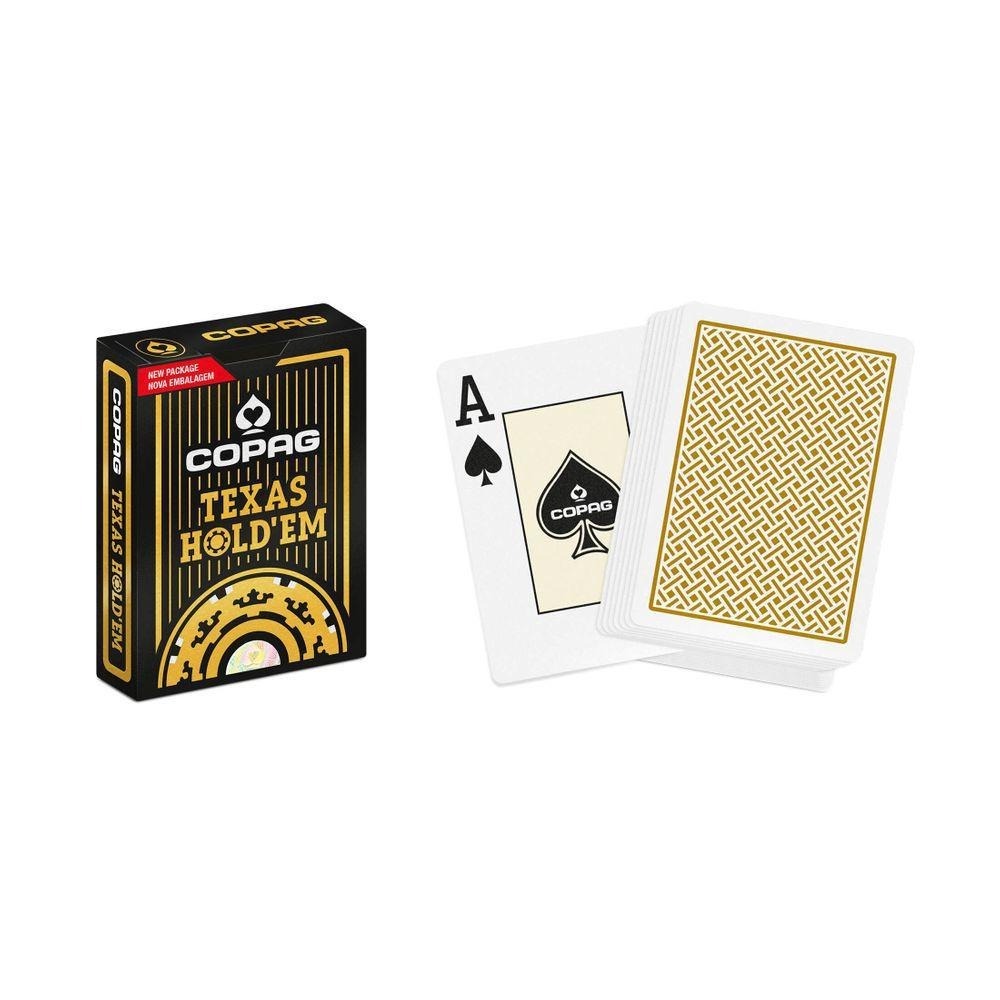 Baralho Plástico Texas Hold'em Naipe Grande Preto Copag | Shopee Brasil