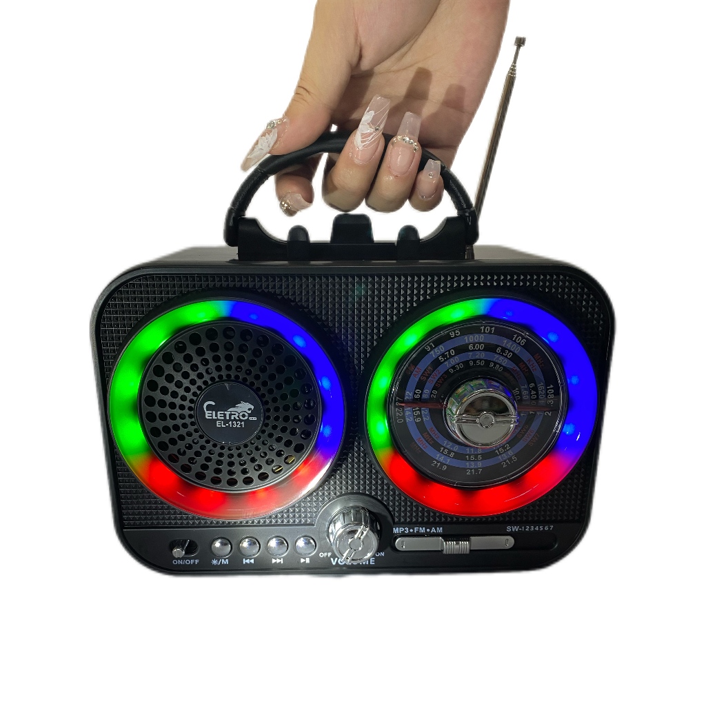 Rádio Portátil AM FM Bivolt Pen Drive Bluetooth USB1321 | Shopee Brasil