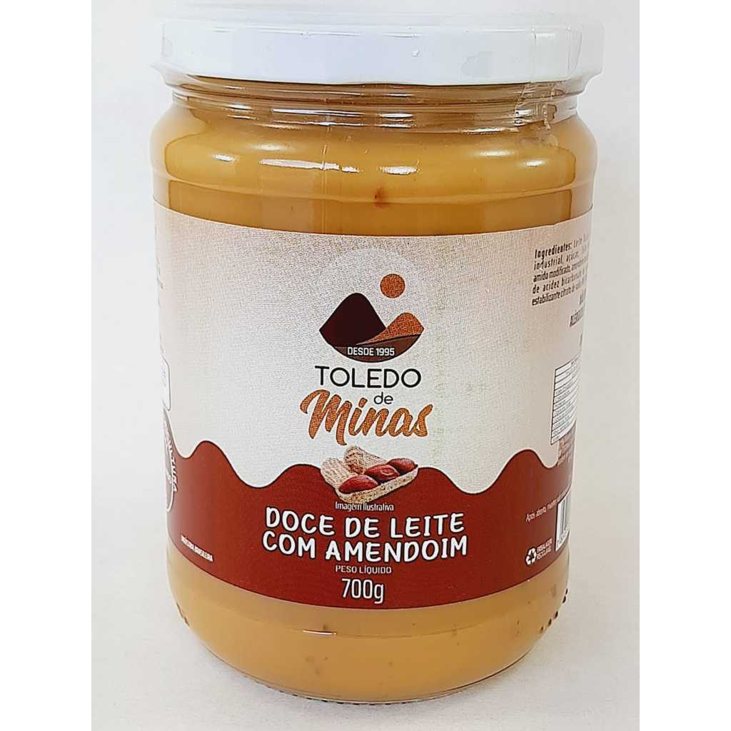 Kit com 2 doce de Leite Toledo de Minas 650g (1 Amendoim + 1 Coco) | Shopee Brasil