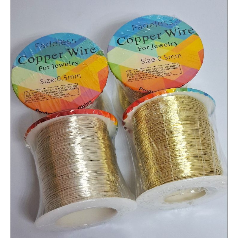 fio cooper fadeless 60 metros Cor dourado ou rose n 0.5mm | Shopee Brasil