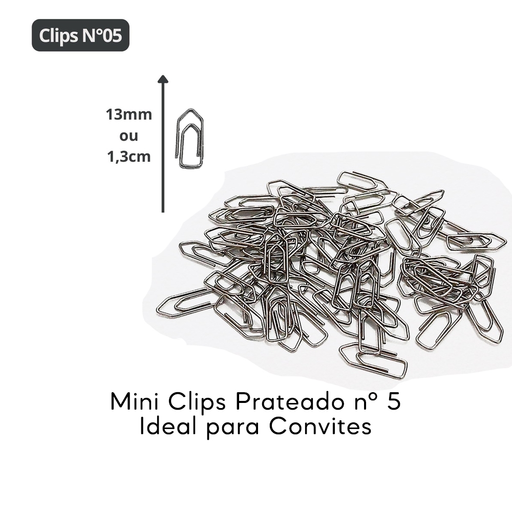 Mini Clips Prateado Nº 5 para Convites de Casamento e 15 Anos ...