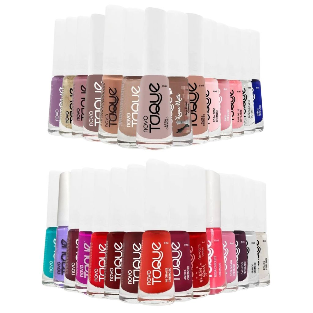 Novo Toque: Kit com 50 Esmaltes em Cores Diferentes | Shopee Brasil