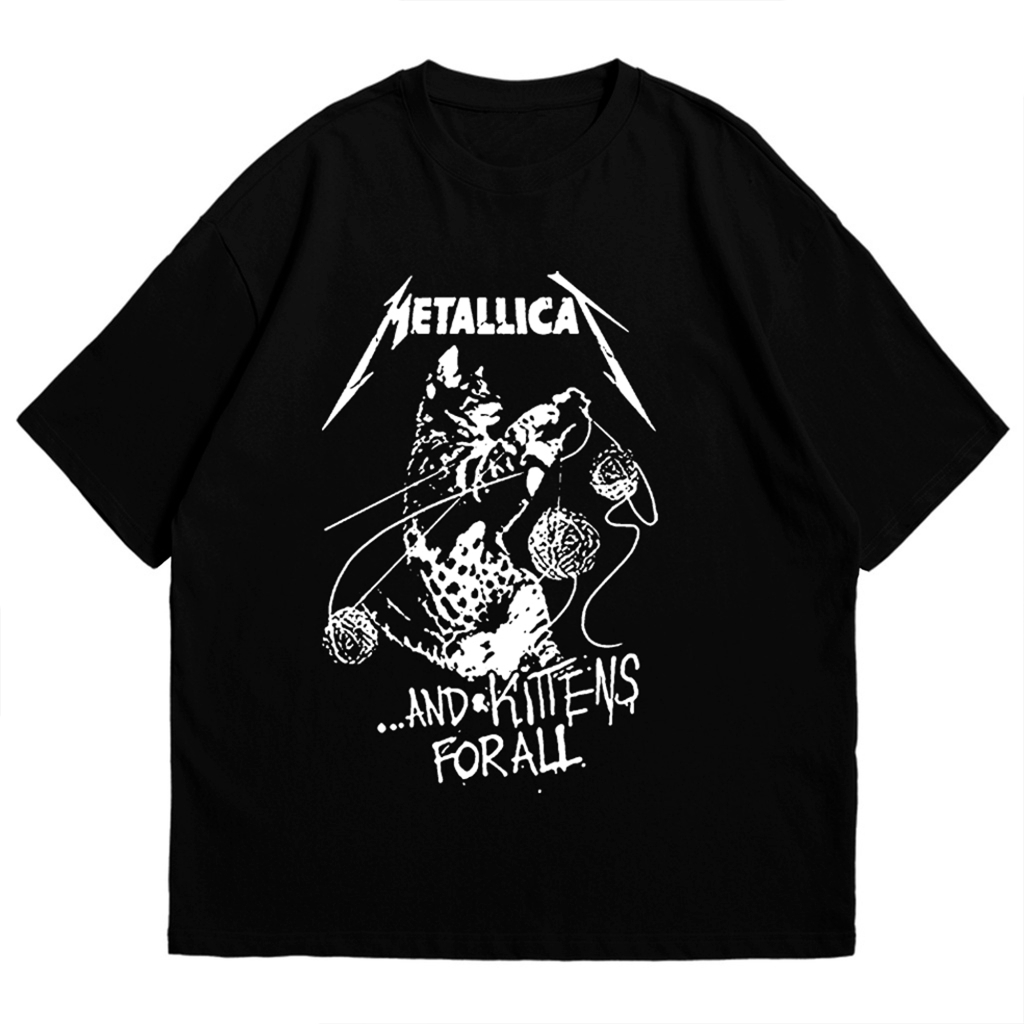 Camiseta T-shirt Unissex Metallicat Cat Gato - Desconto no Preço