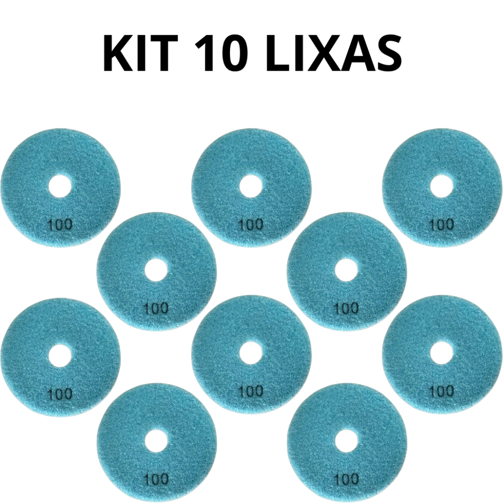 Kit 10 Lixas Diamantadas Grão 100 Para Desbaste E Acabamento Em ...