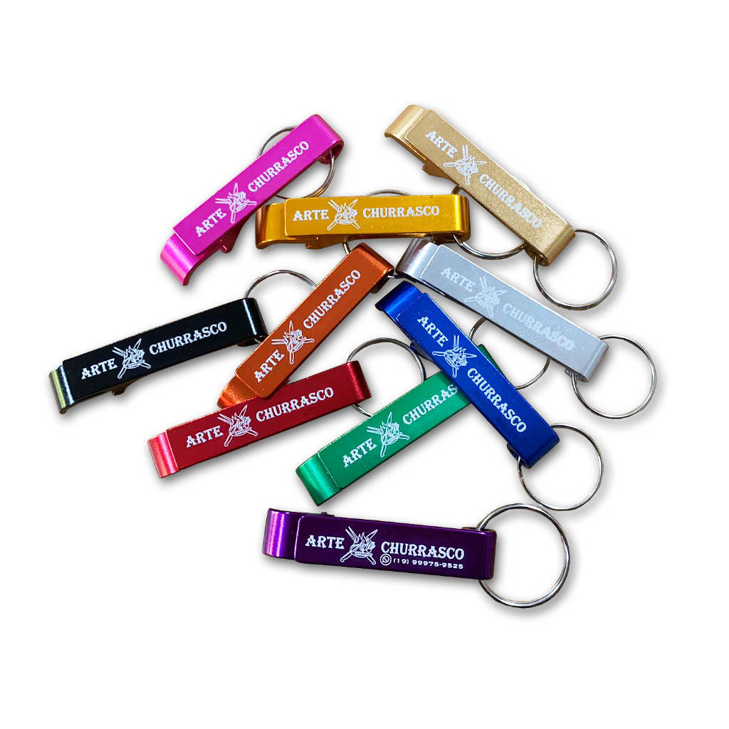 200 Chaveiros Metal Abridor de Latas e Garrafas Personalizado Brinde ...