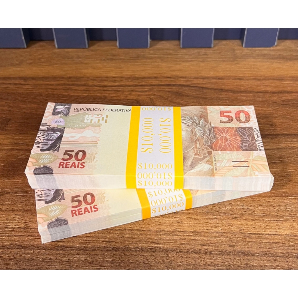 Notas Cenográficas 50 Reais (50 unidades) sem valor monetário | Shopee ...