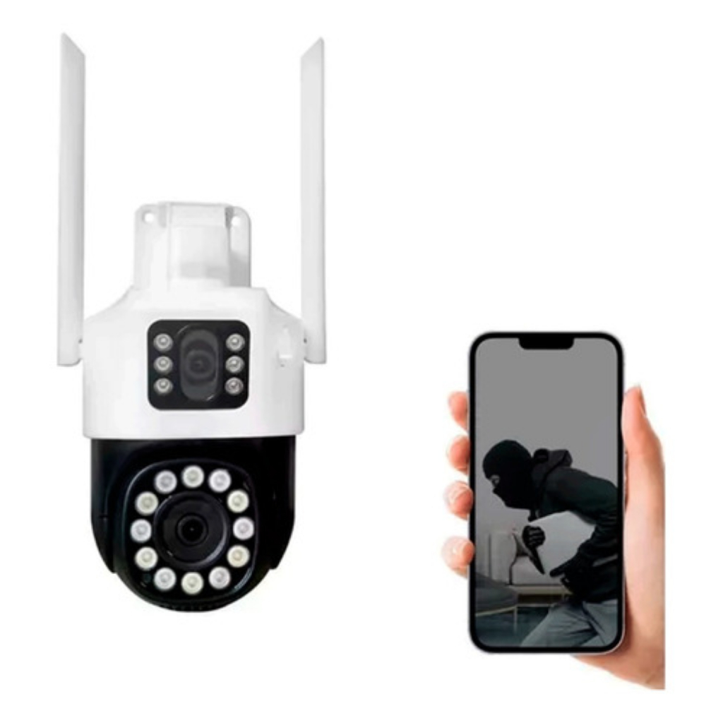 Camera Ip Externa Wifi Dupla 2 Em 1 Visao Noturna Yoosee | Shopee Brasil