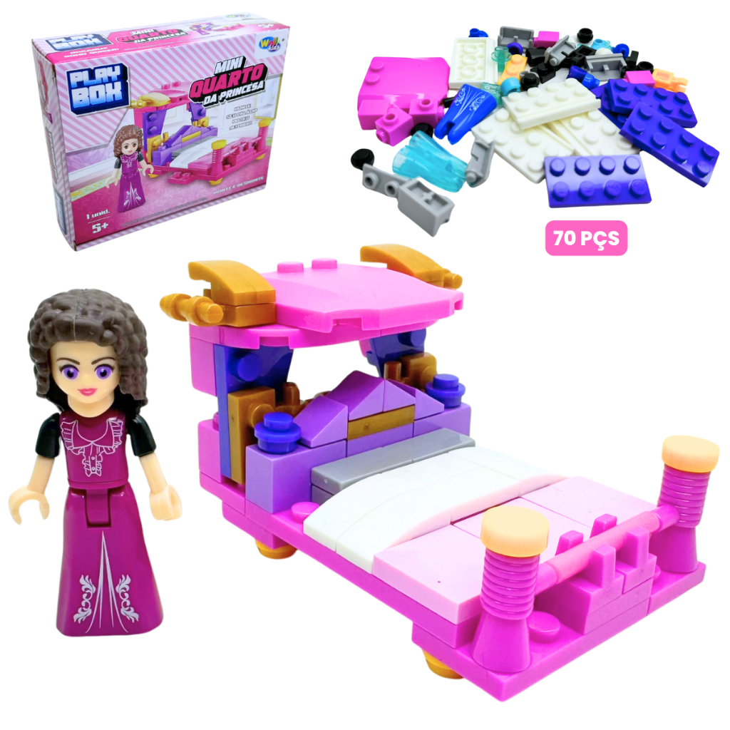 Brinquedo LEGO Meninas Mini Quartinho da Princesa Play Box Monta ...