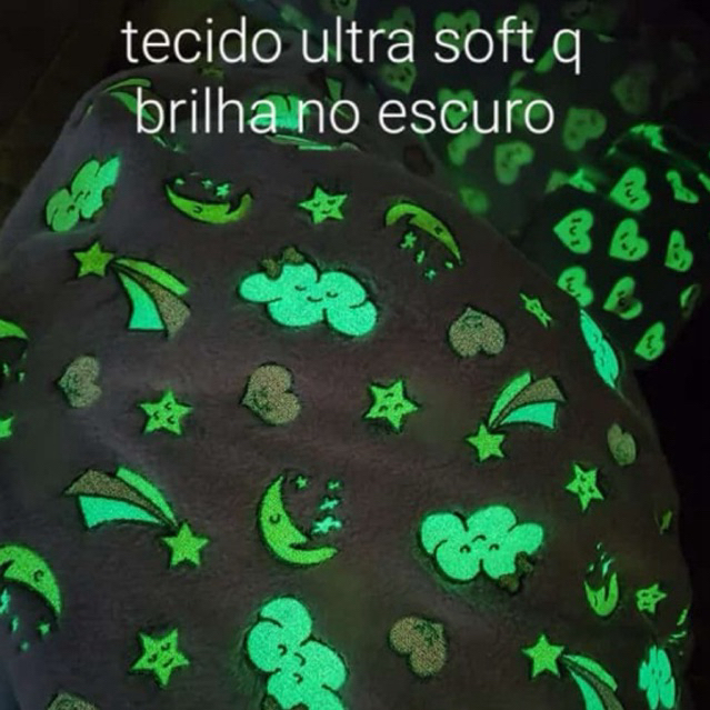 Tecido Microsoft que Brilha no Escuro Fleece Soft Micro Plush | Shopee ...