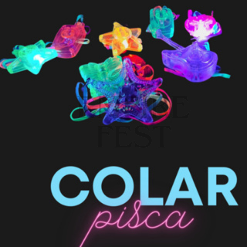 Colar Pisca Com 10 Unidades Coloridos Divertidos Festas Casamentos ...