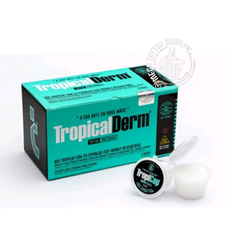 Tropicap - Esponja Descartável Tropical Derm para Tatuagem Tattoo cx. c ...