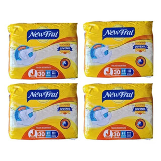Kit 3 PCT Fralda Juvenil New Fral Pacote Contendo 30 Unid Cada | Shopee ...