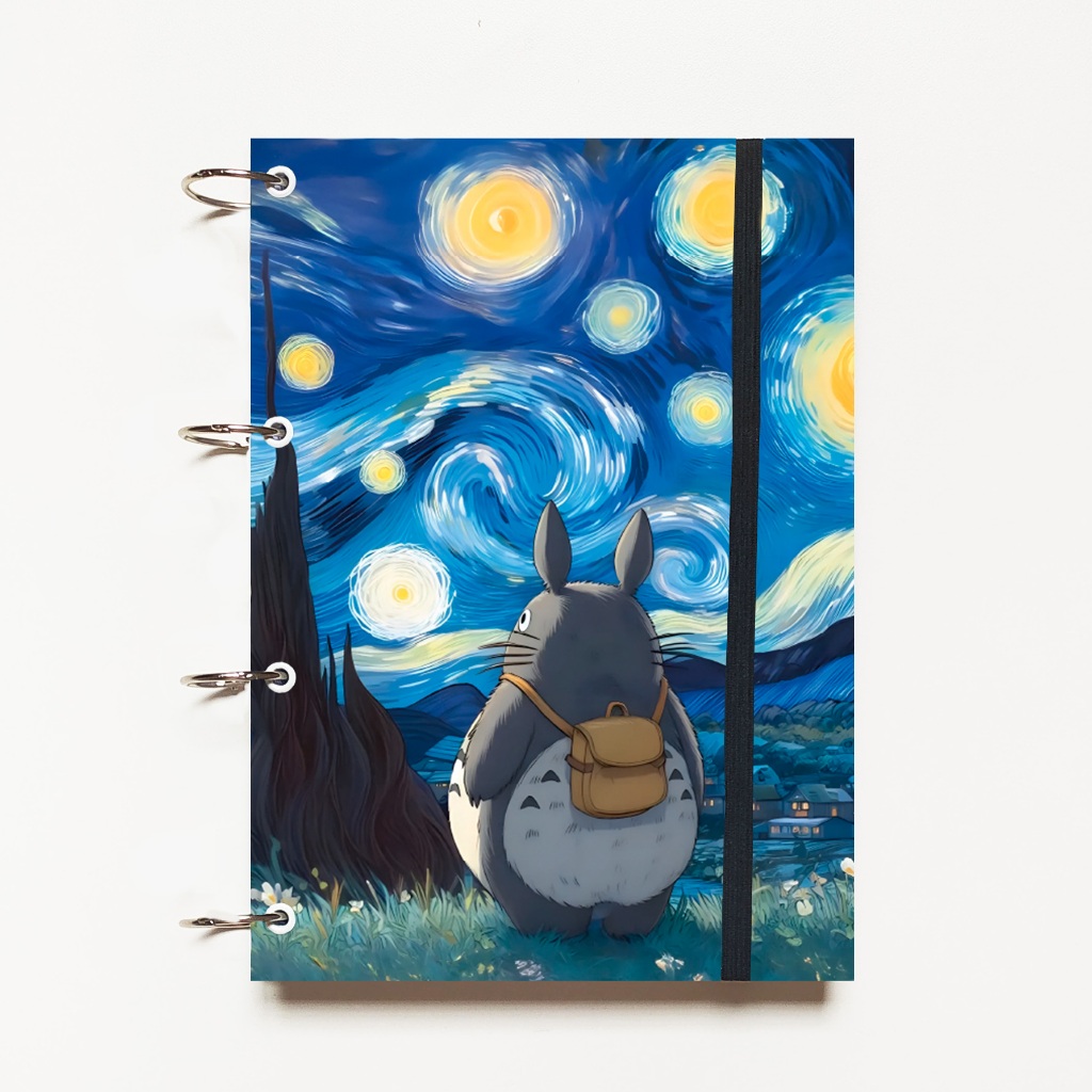 Caderno Argolado Totoro (Capa e Argolas Articuladas) Universitário ...