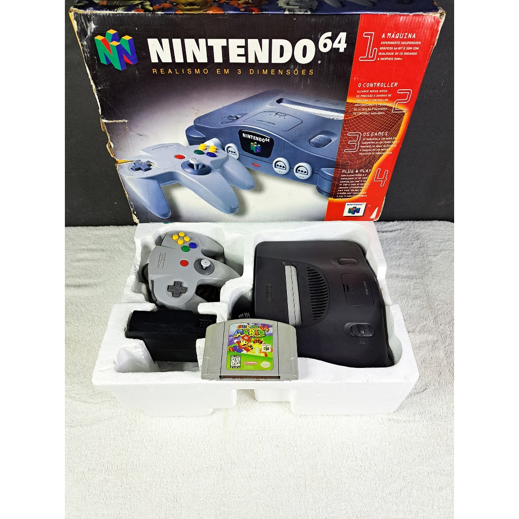 Console Nintendo 64 Nacional com Super Mario 64 Original. Funcionando Perfeitamente | Shopee Brasil