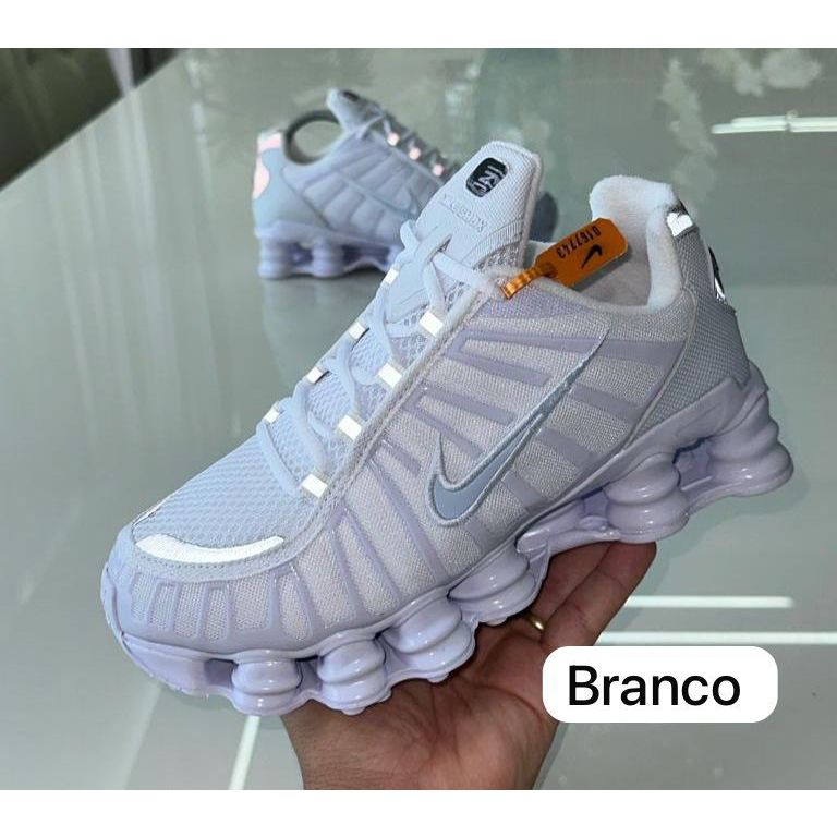 Tênis 12 doze molas refletivo Branco e Preto tradicional masculino e ...