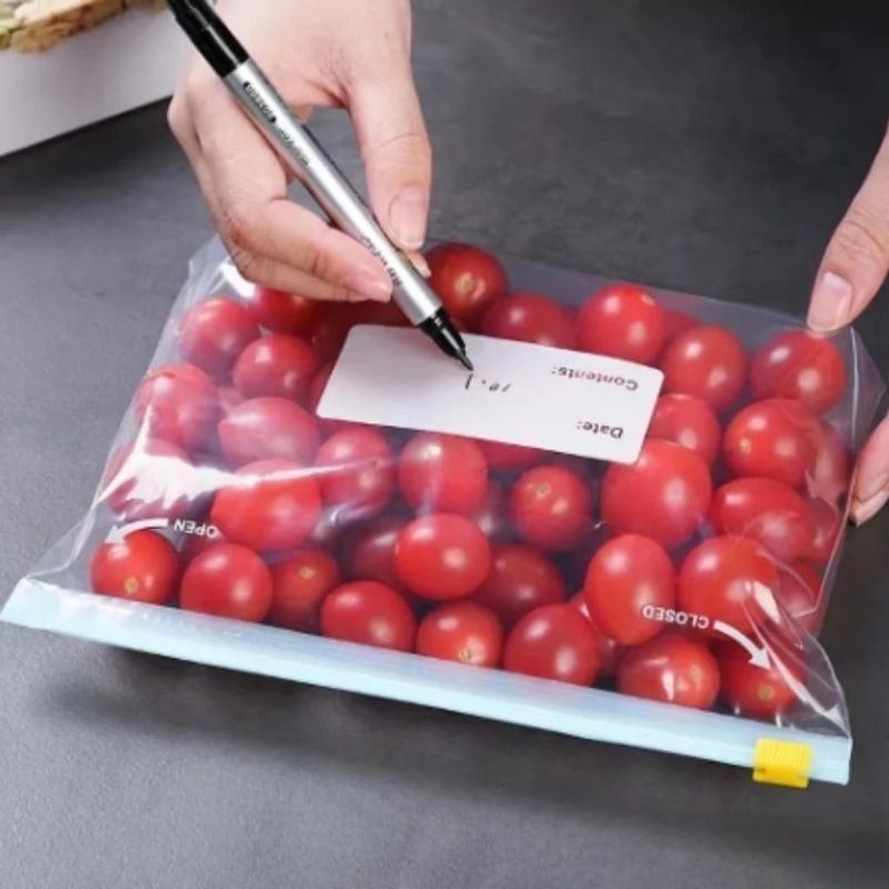 Kit 15 Sacos Herméticos Porta Alimentos Zip Lock Reutilizável | Shopee ...