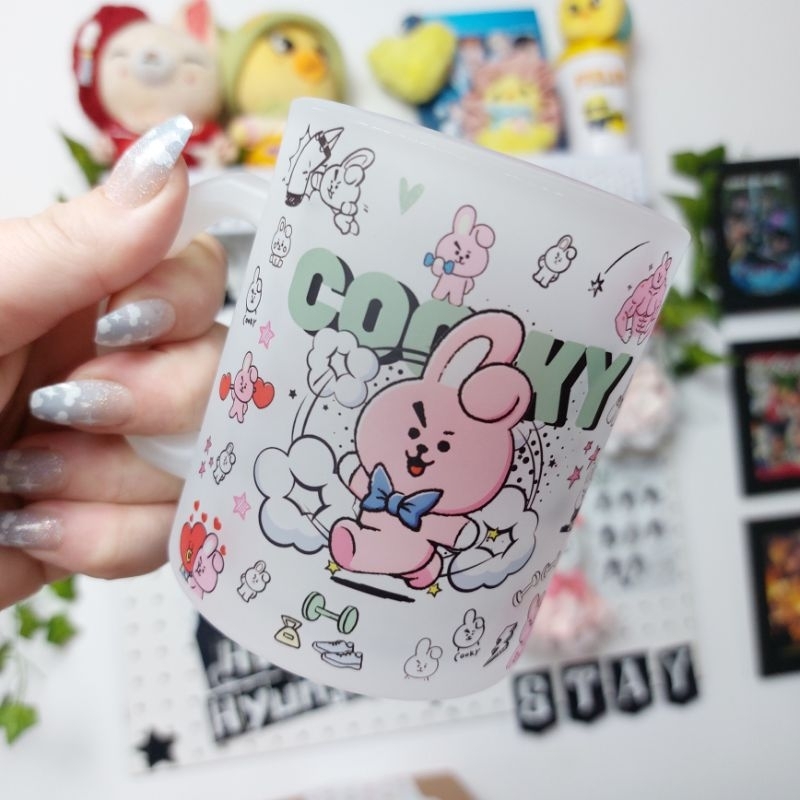 Caneca de Vidro Cooky BT21- BTS - JK JungKook - Army - Coleção Comic ...
