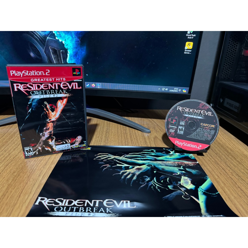 Resident Evil Outbreak File #2 com Pôster/PT BR para PS2 | Shopee Brasil