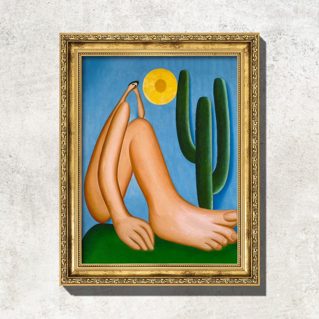 Quadro - Abaporu - Tarsila do Amaral - 36x46cm - Moldura em Madeira ...
