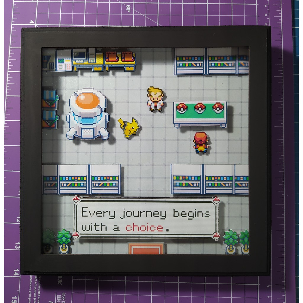 Quadro 3D Pokémon "Choice" Edição colorida | Shopee Brasil