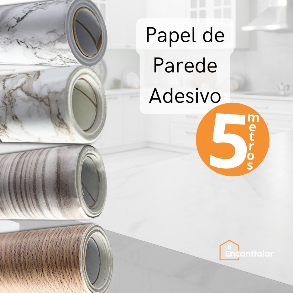 Papel de Parede Papel Contact Adesivo de Parede 5x45cm PVC Reforma ...