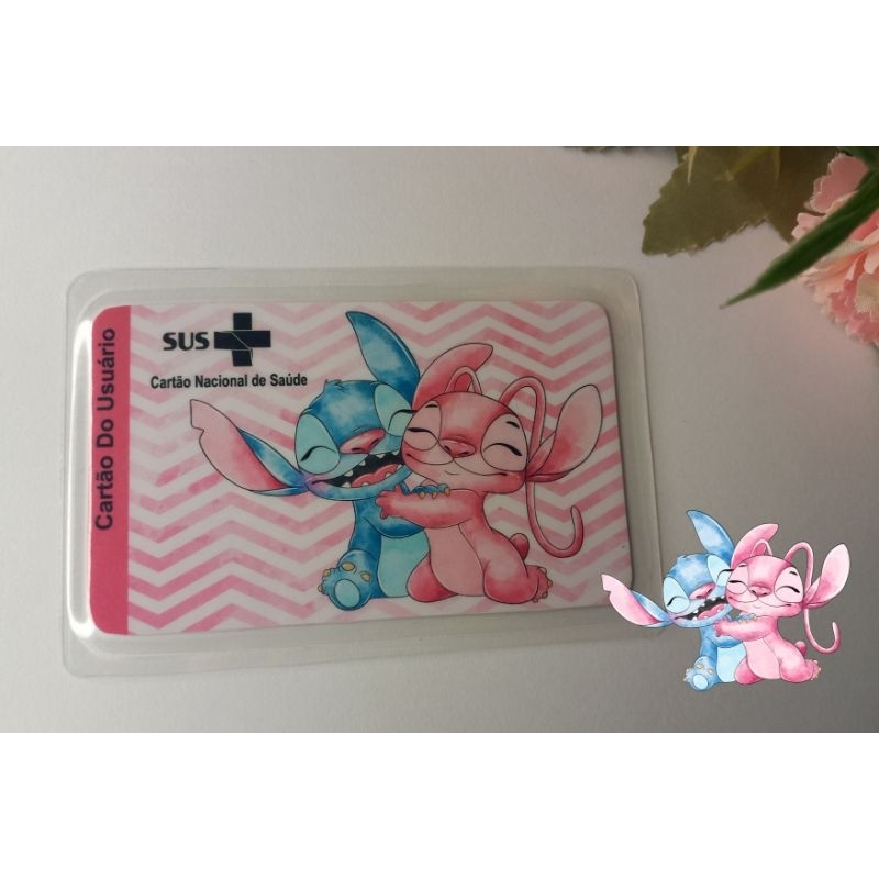 Cartão do SUS Personalizado no Tema Stitch e Angel | Shopee Brasil