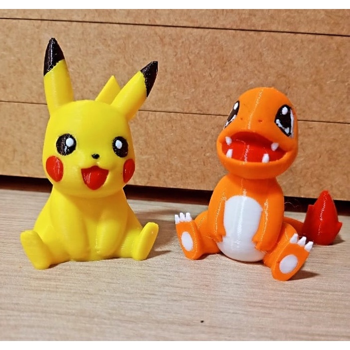 Miniatura Pokémon Coleção 3D Pikachu Charmander new | Shopee Brasil