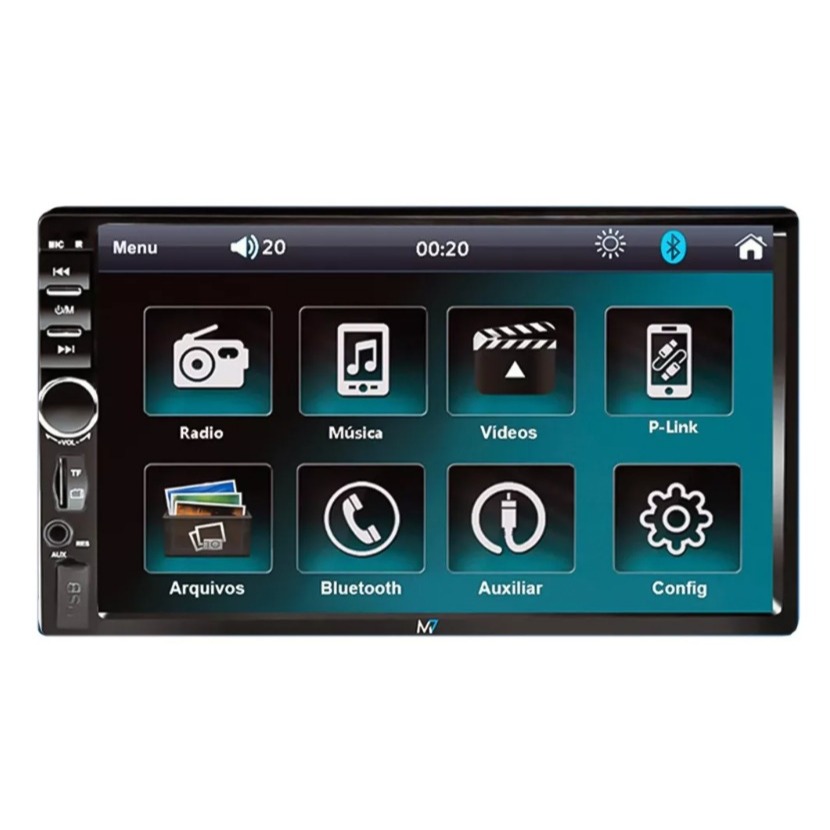 Central Multimídia Universal 2 Din Mp5 Espelhamento Android Ios Bluetooth Som Automotivo ...