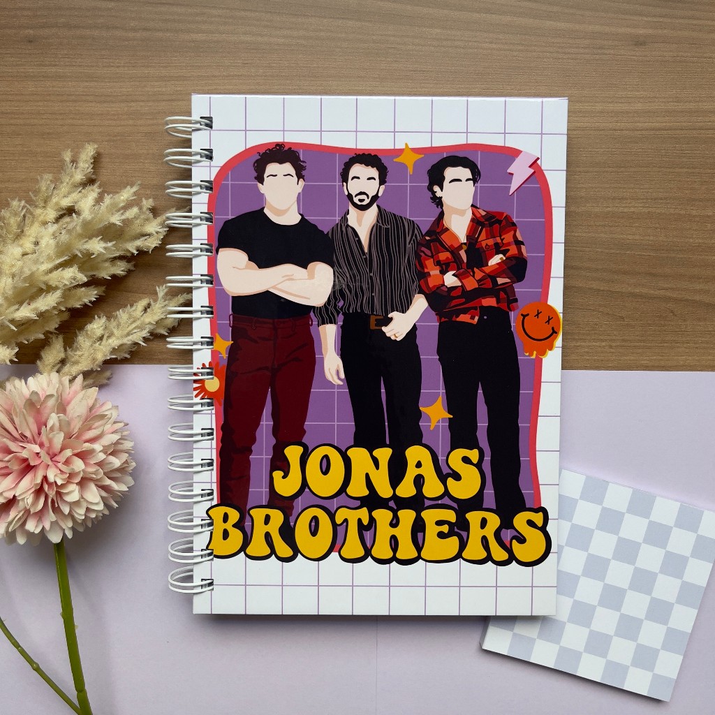 Caderno A5 (14,8 x 21cm) - Jonas Brothers | Shopee Brasil