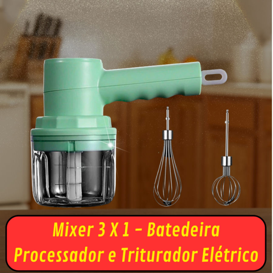 Mini Batedeira Elétrica de 3 Velocidades Sem Fio Batedor de Ovos ...