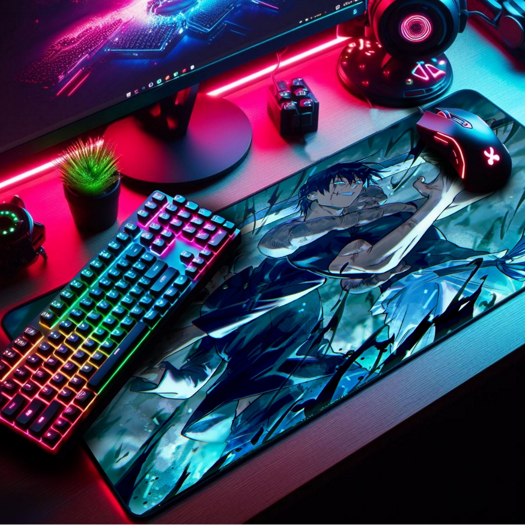 Mouse Pad Gamer Extra Grande 70x35cm Borda Costurada Estampa Cenários ...