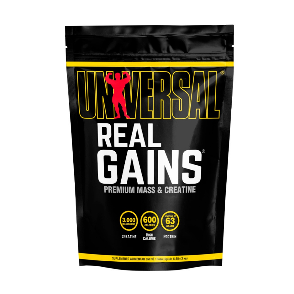 Hipercalórico Real Gains 3kg - Universal Nutrition | Shopee Brasil