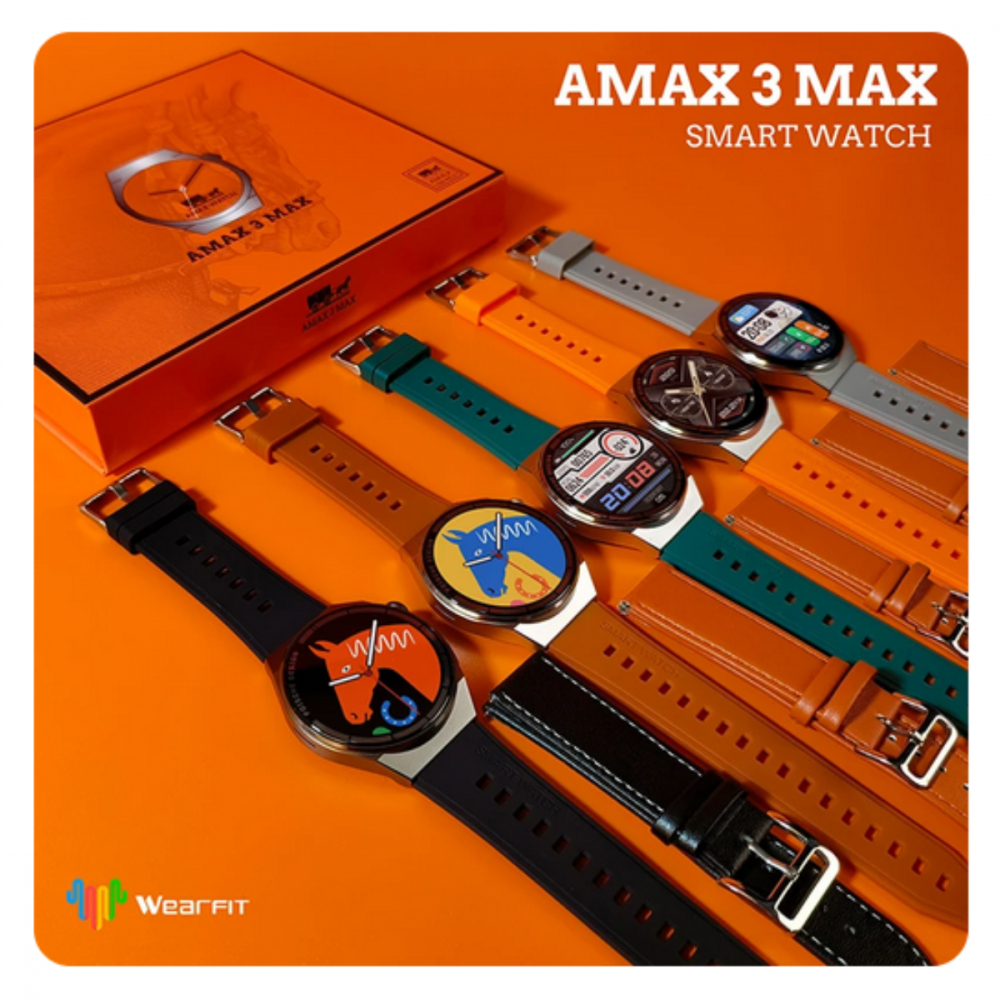 Relógio Inteligente Smartwatch 52mm com 02 Pulseiras NFC AMAX 3 MAX ...