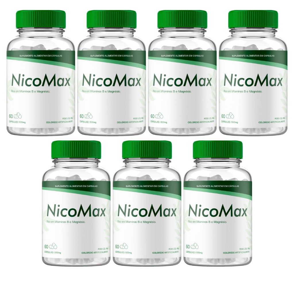 7 Frascos Nicomax Natural Com 60 Cápsulas | Shopee Brasil
