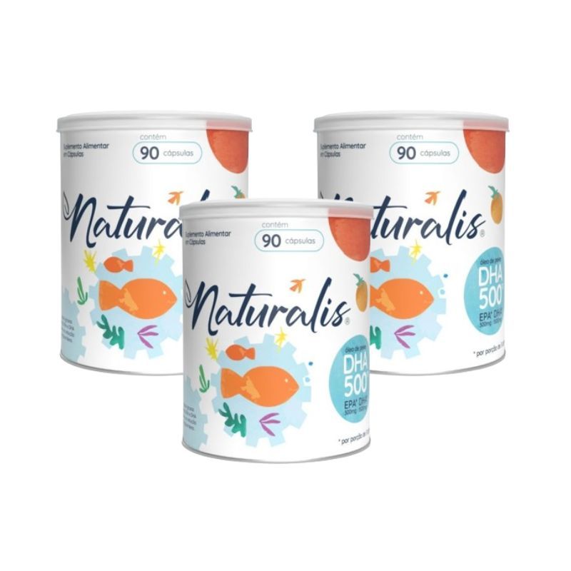 Ômega-3 DHA 500 Naturalis Super Ômega 90 Cáps Kit com 3 | Shopee Brasil