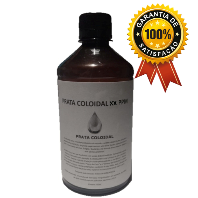 Prata Coloidal 40PPM-500ML | Shopee Brasil