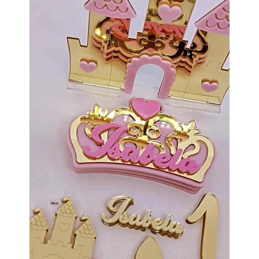 Aplique Princesa Coroa Placa Kitkat / Chocolate Para uso de Led - Festa ...