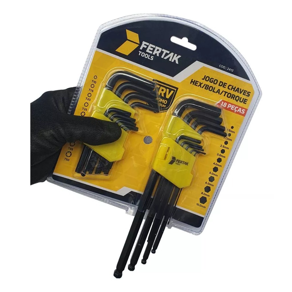 Kit Jogo Chave Allen Alen + Jogo Chave Torx 18 Peças | Shopee Brasil