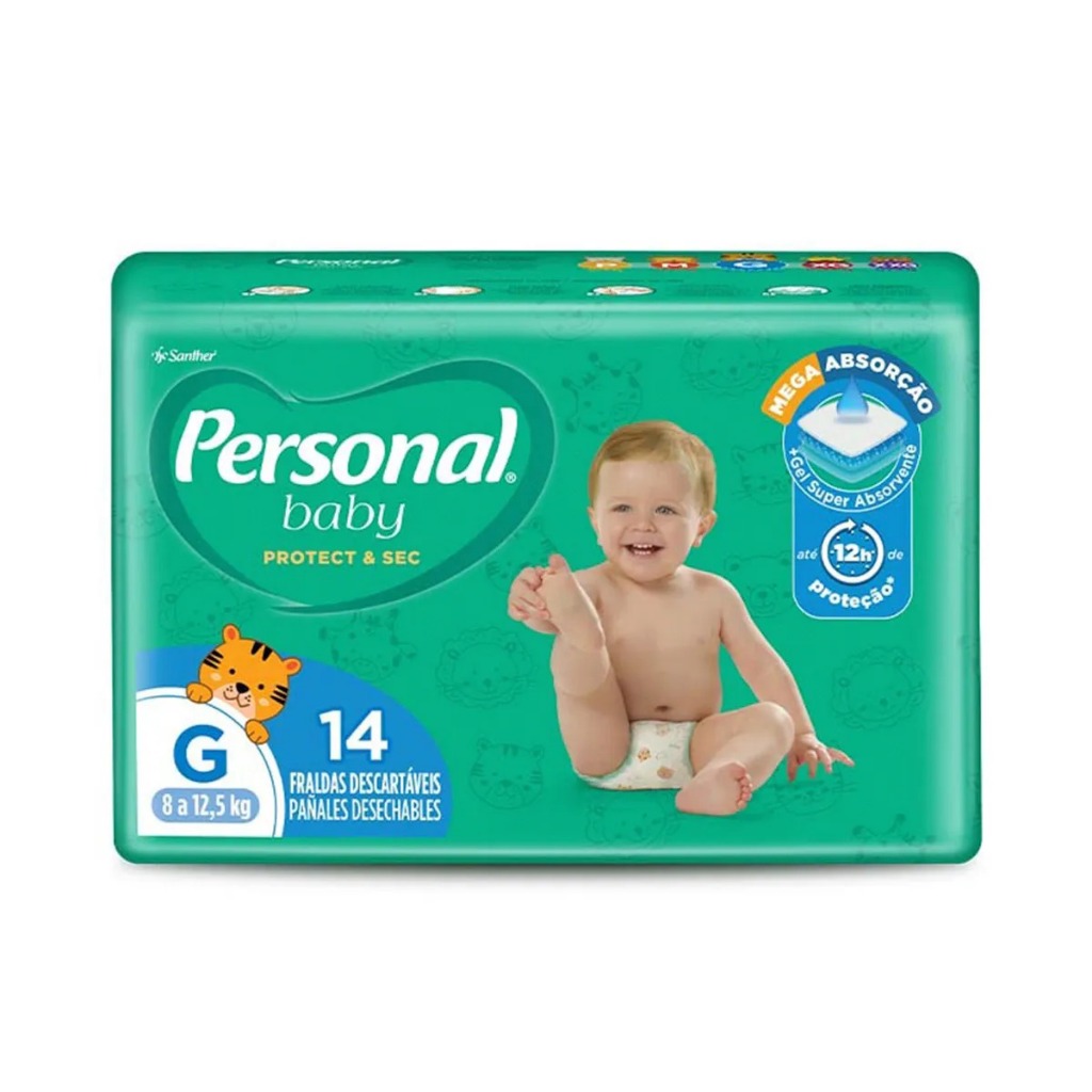 FRALDA PERSONAL BABY JUMBINHO G 14UN | Shopee Brasil
