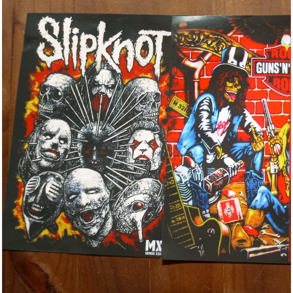 Pôster Rock: Kit c/ 02 Unidades (Slipknot e Guns N Roses) | Shopee Brasil