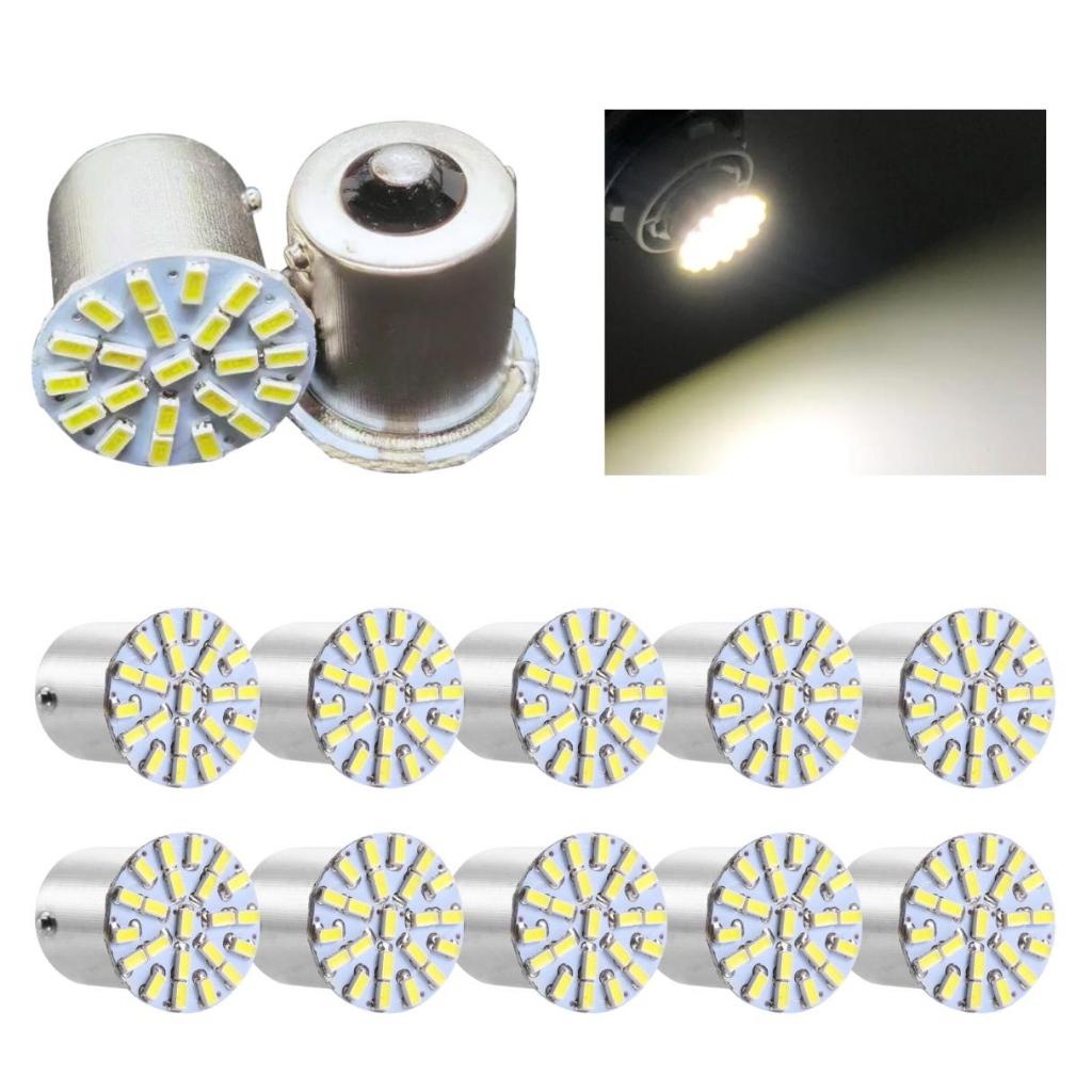 Kit 10 Lampada 22 Led Ba15s 1 Polo P21w 1156 1141 Branco 3014 12v | Shopee Brasil