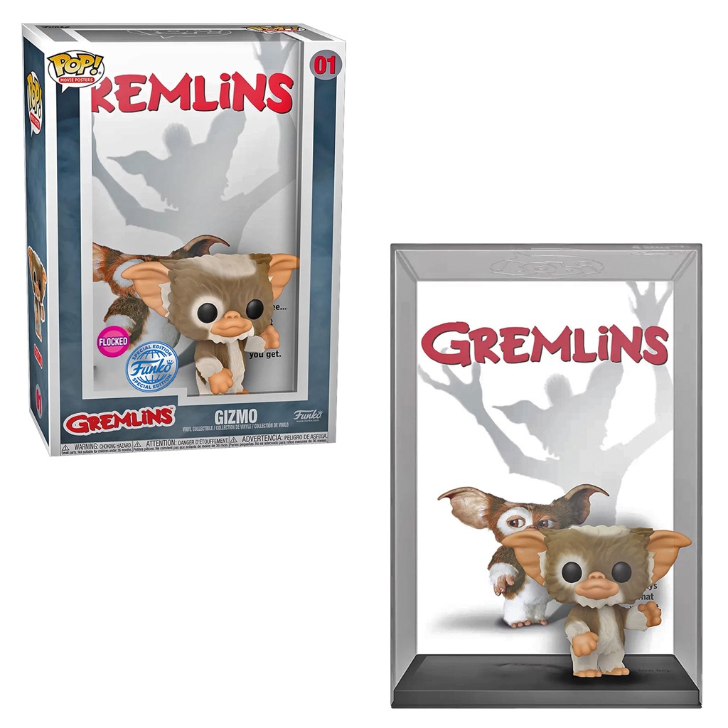 FUNKO POP MOVIE POSTERS GREMLINS EXCLUSIVE - GIZMO (FLOCKED) 16 NOVO ...