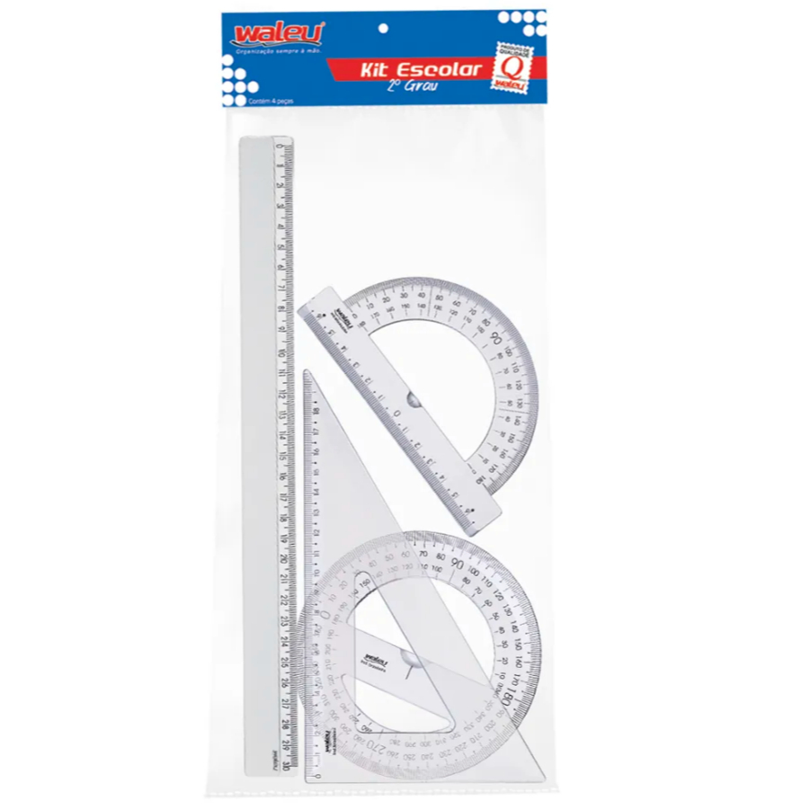 Kit Desenho Escolar Geométrico Segundo Grau - MAXCRIL | Shopee Brasil