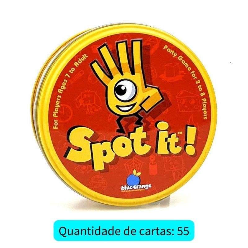 Jogo Spot It/Dobble, Jogo de Cartas - Spot It Clássico Vermelho Lata de ...